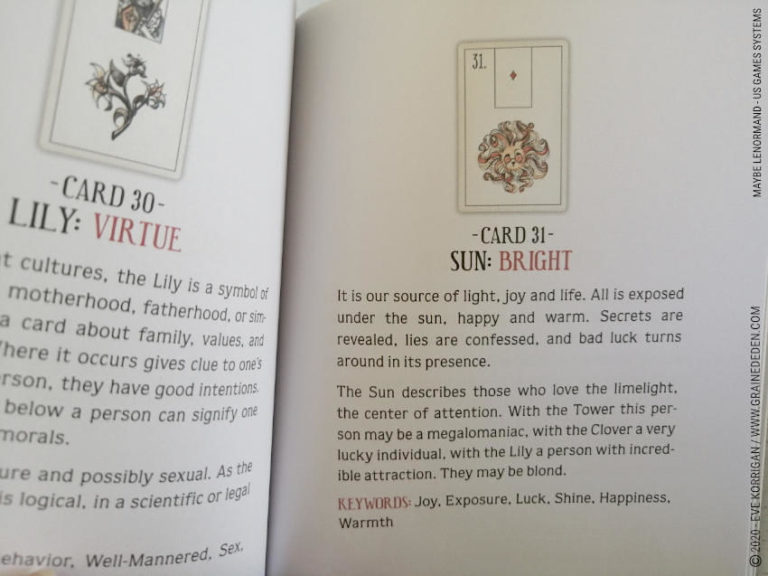 Maybe Lenormand Cartes de Ryan Edward - Avis et Review en français